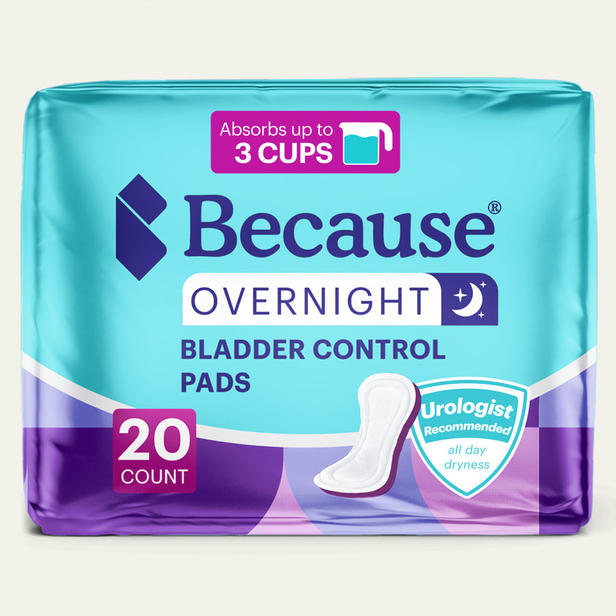 Overnight Incontinence Underwear & Bladder Leak Pads – Because