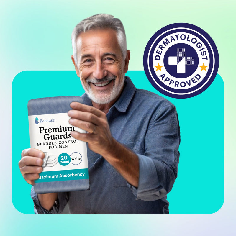 Bladder Control Guards for Men - Fast Absorbing & Odor Free – Because