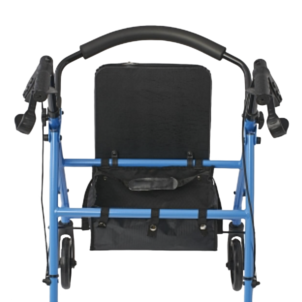 Light Blue Comfort Folding Steel Rollator Walker – Because Market